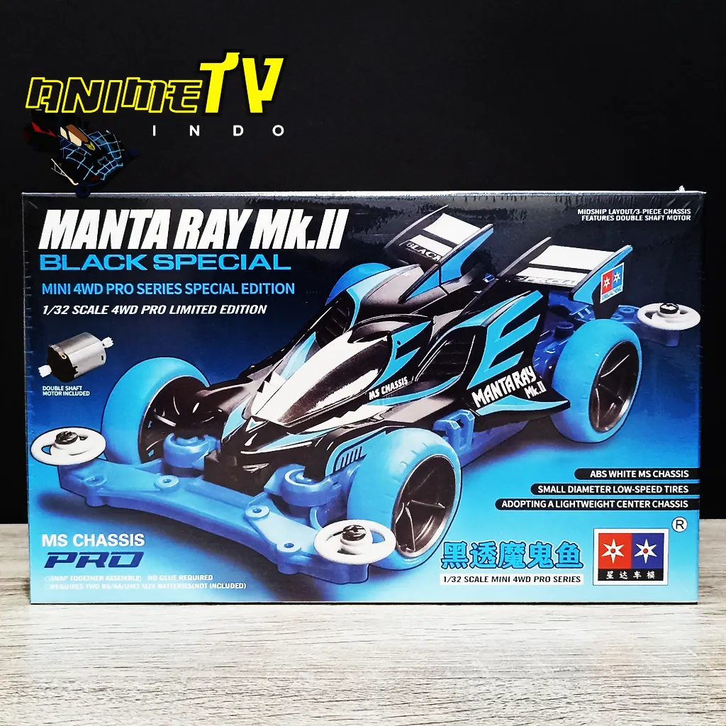Jual Rep Tamiya Mini 4WD Manta Ray MK.II Black Special Merk Daxing MS ...