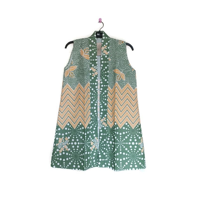 Jual VEST BATIK JUMPUTAN OUTER BATIK OUTER BATIK WARNA MERAH PUTIH MUAT ...