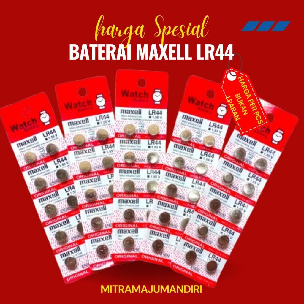 Jual Baterai Maxell LR44 harga satuan | Shopee Indonesia