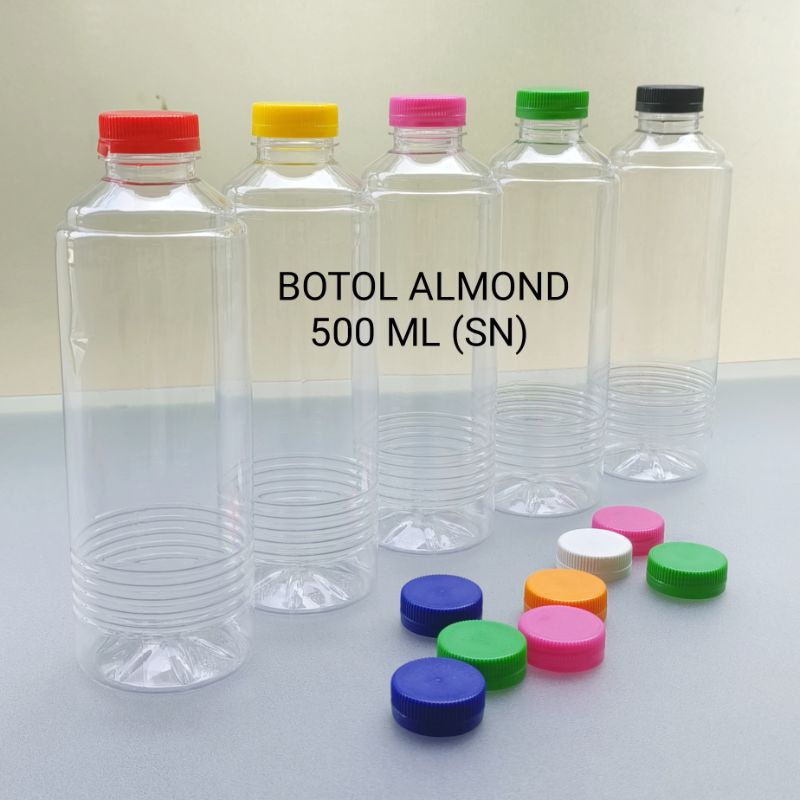 Jual BOTOL ALMOND 500 ML (sn) | Shopee Indonesia