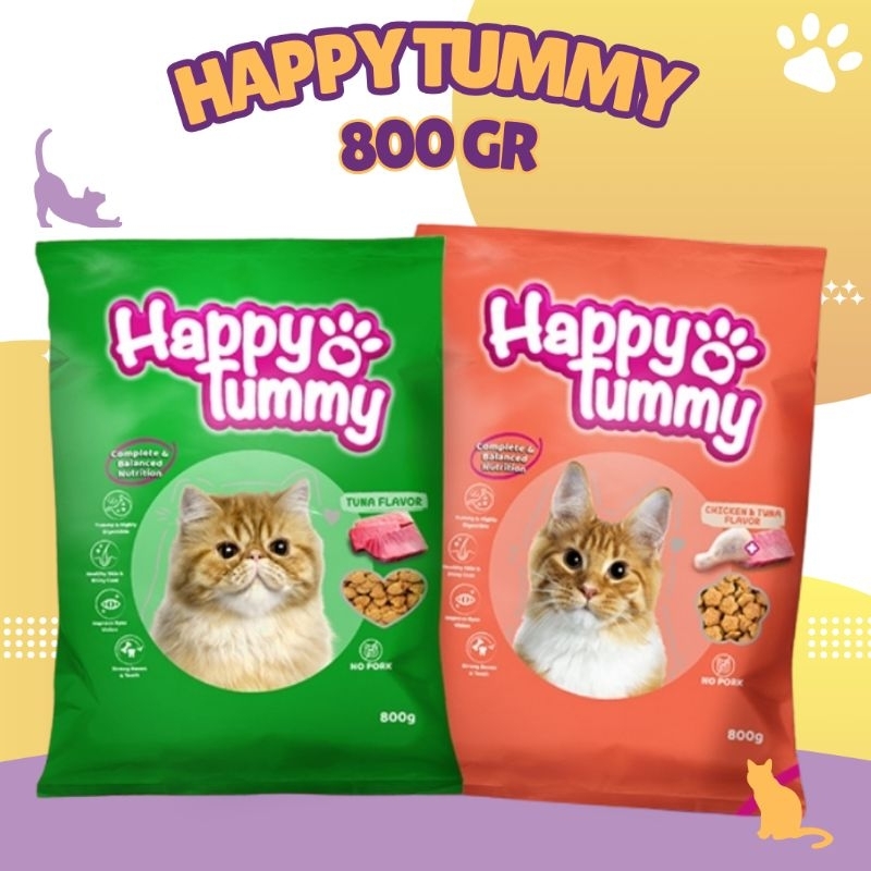 Jual Happy Tummy Cat Food Tuna Chicken Tuna 800 gram | Shopee Indonesia