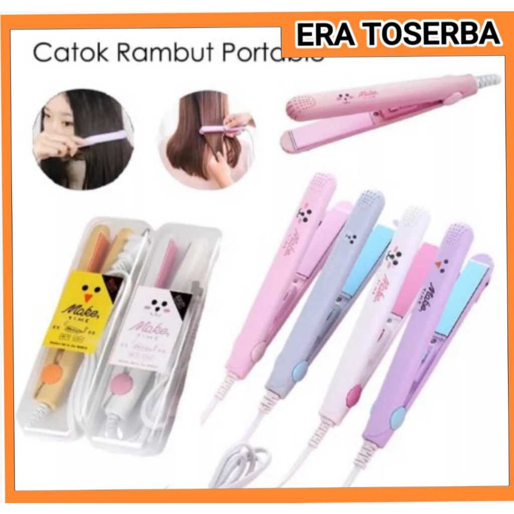 Jual CATOKAN MINI ALAT CATOK RAMBUT MINI 2 in 1 SET LURUS DAN KERITING ...