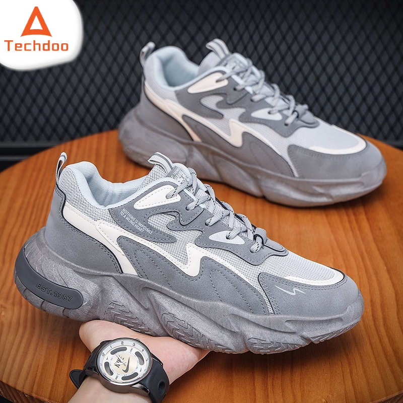 Jual Techdoo Sepatu Sneakers Olahraga Pria Casual Sepatu Kets Lari Sport Men Sepatu Keren KSR731 ...