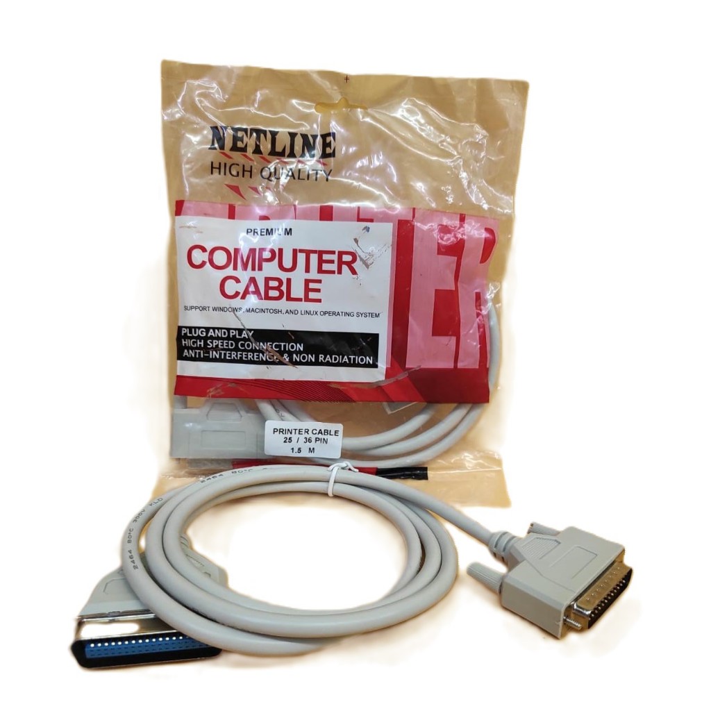 Jual Kabel Printer Parallel LPT 1.5 Meter Dot Metriks Cable Print 1 ...