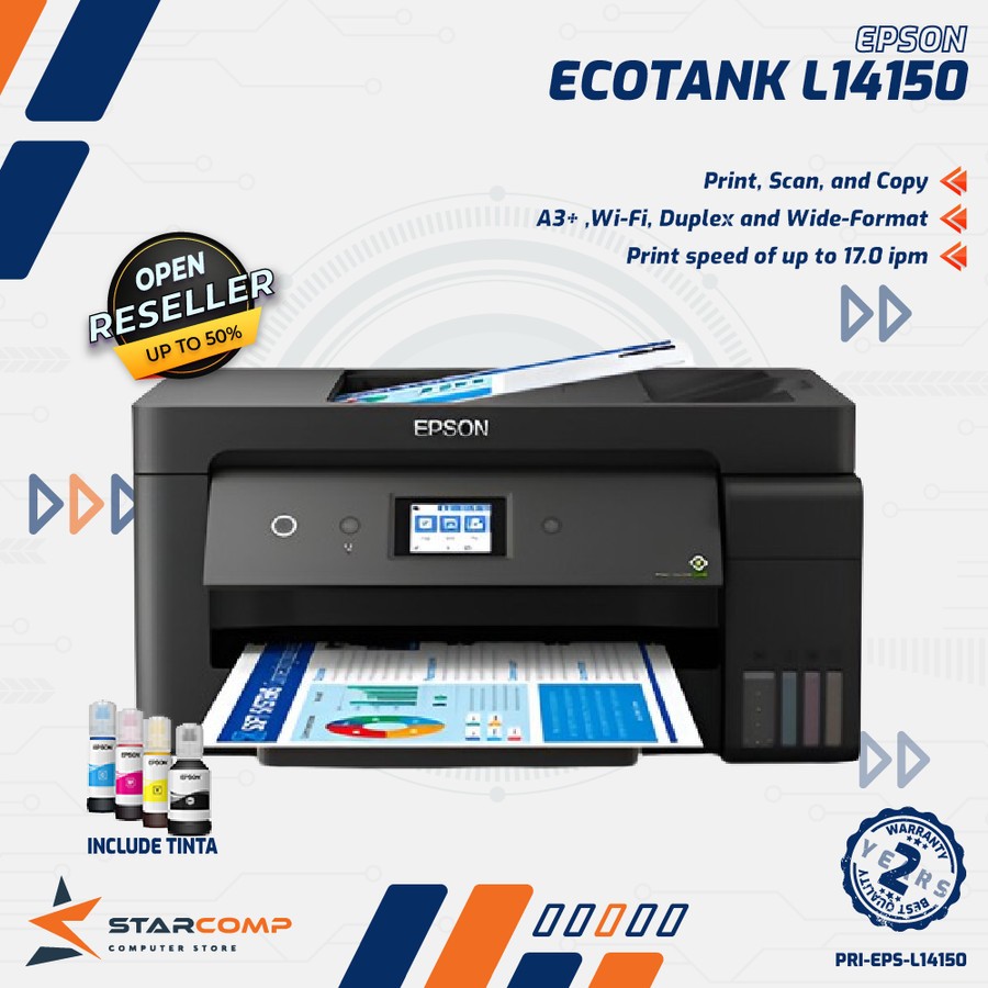Jual Printer Epson EcoTank L14150 A3+ Wi-Fi Duplex Wide-Format All-in ...