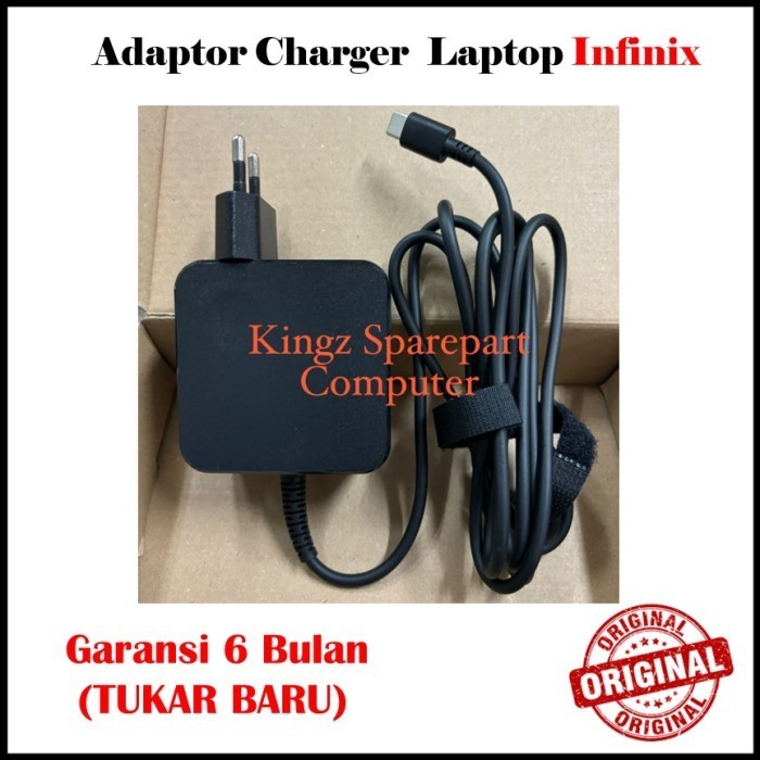 Jual Adaptor Adapter charger 65W Type C Untuk Infinix Inbook X1 / X2 ...