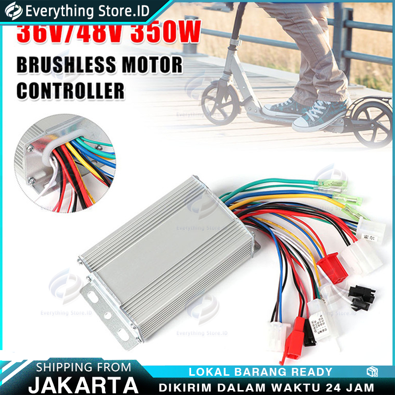 Jual Controller sepeda listrik 36v 48v 350w bldc brushless kontroler ...