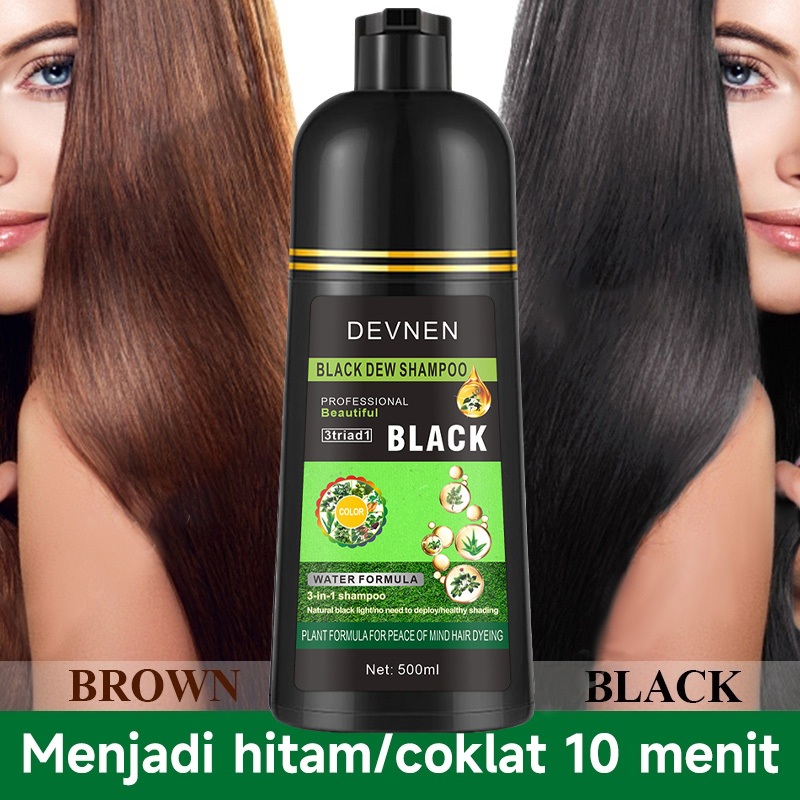 Jual Shampo Penghitam Rambut Uban Original Black/Brown Instant Coloring ...