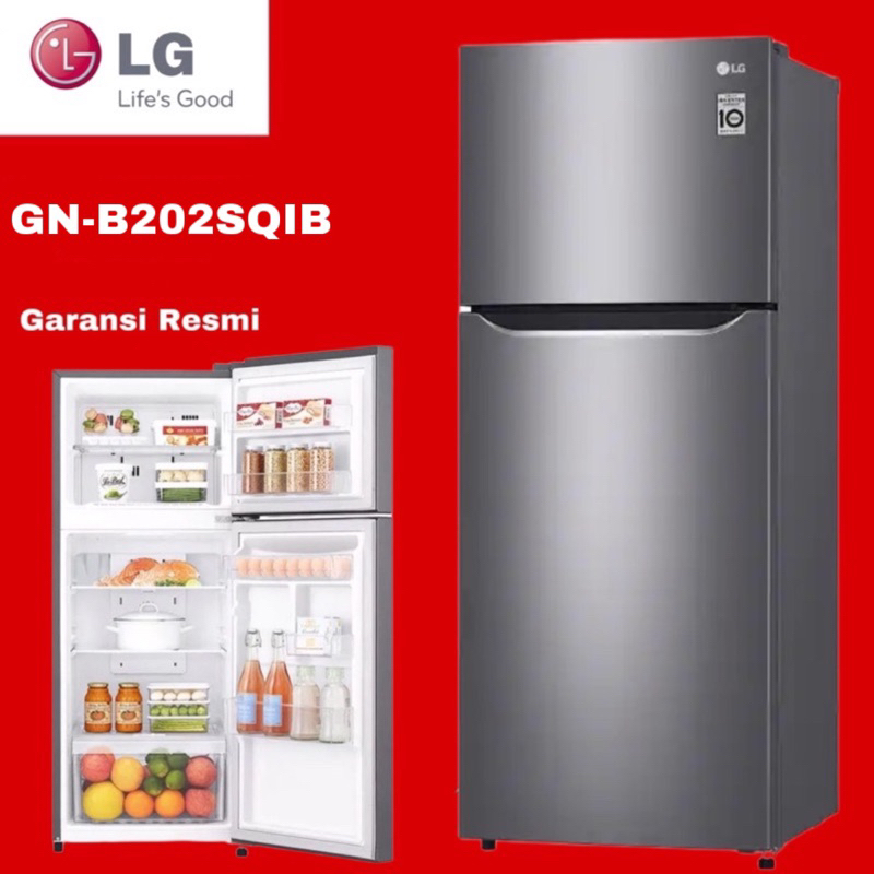 Jual LG Kulkas Inverter 2 Pintu 187 Liter GN-B202SQIB(Serang Banten ...