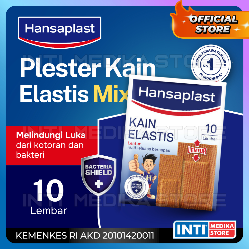 Jual HANSAPLAST - Plester Kain Elastis Mix 10s | Plester Luka ...