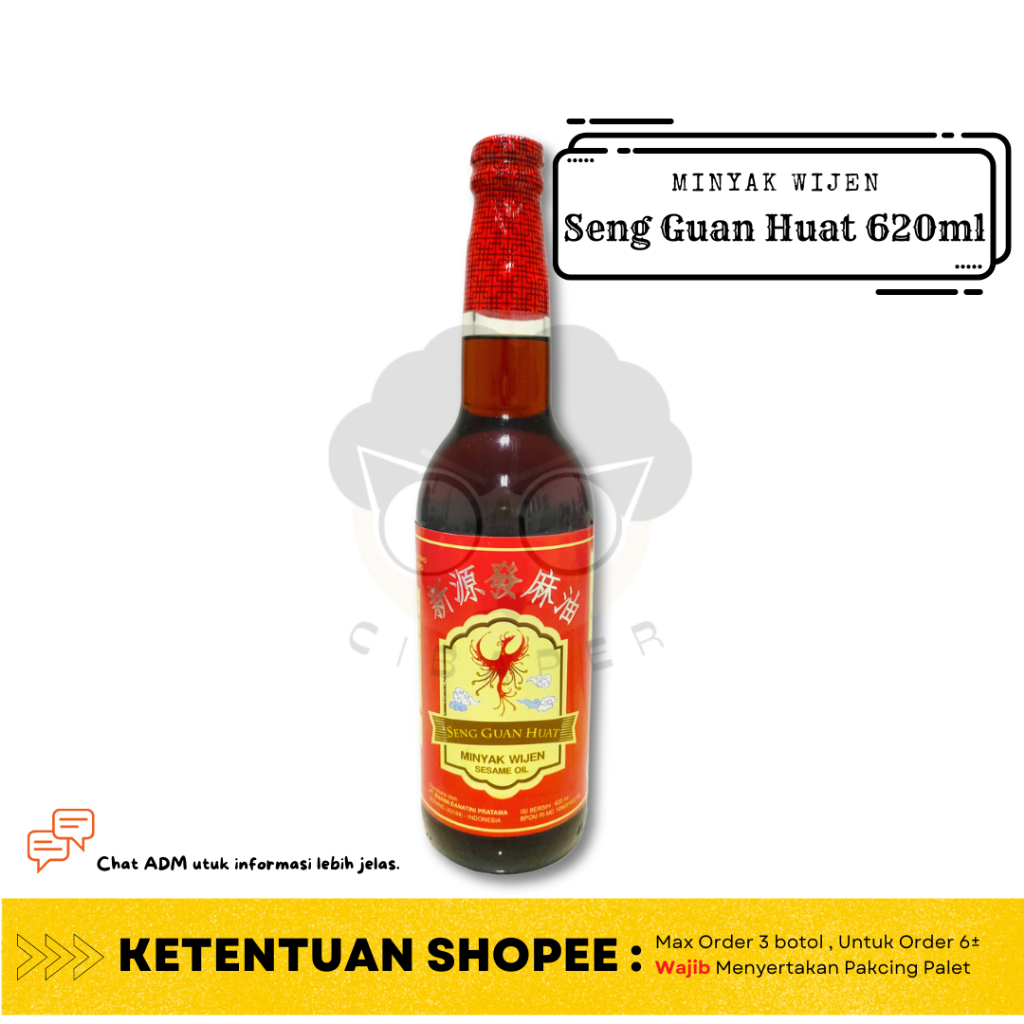Jual Sesame Oil Seng Guan Huat 620ml / Minyak Wijen Seng Guang Huat ...