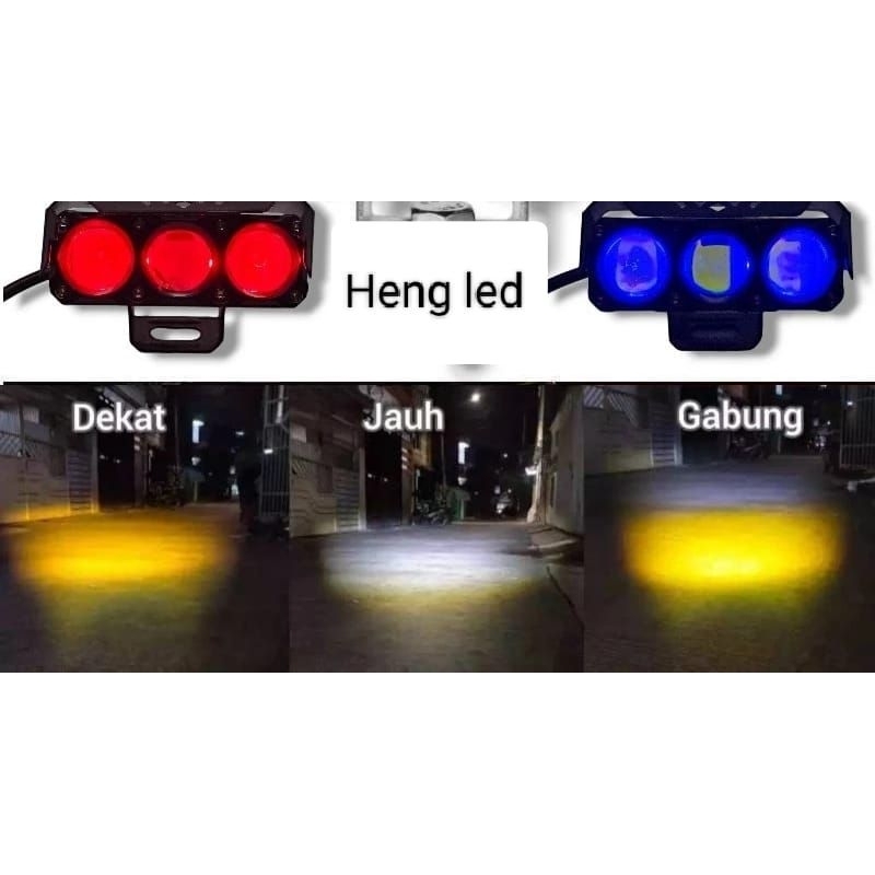 Jual Lampu Tembak Mini SLQ 3 Mata Devil Eye Super Terang Full Aluminium ...