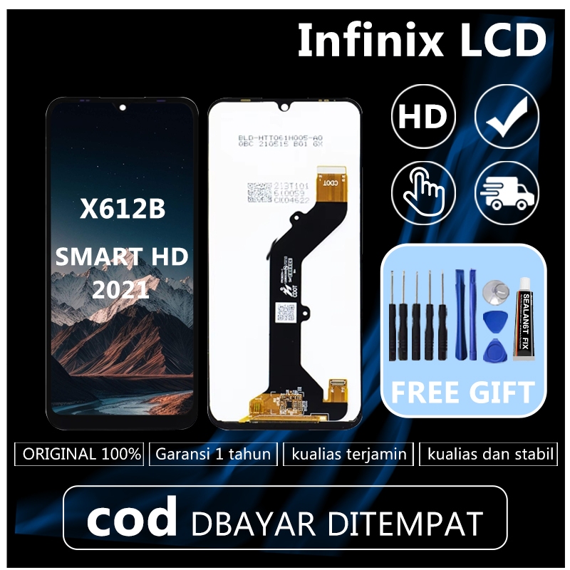 Jual LCD Infinix x612/x612B/smart hd 2021 HD TOUCHSCREEN ORIGINAL 100% ...