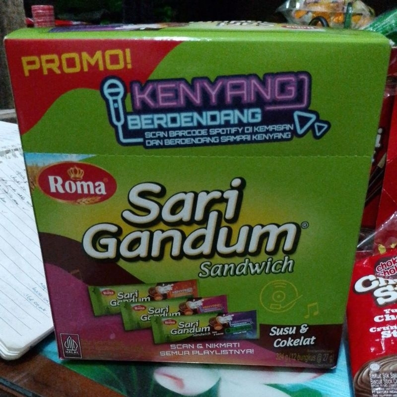 Jual Roma Sari Gandum Coklat Sachet 12x27gr Kemasan baru | Shopee Indonesia