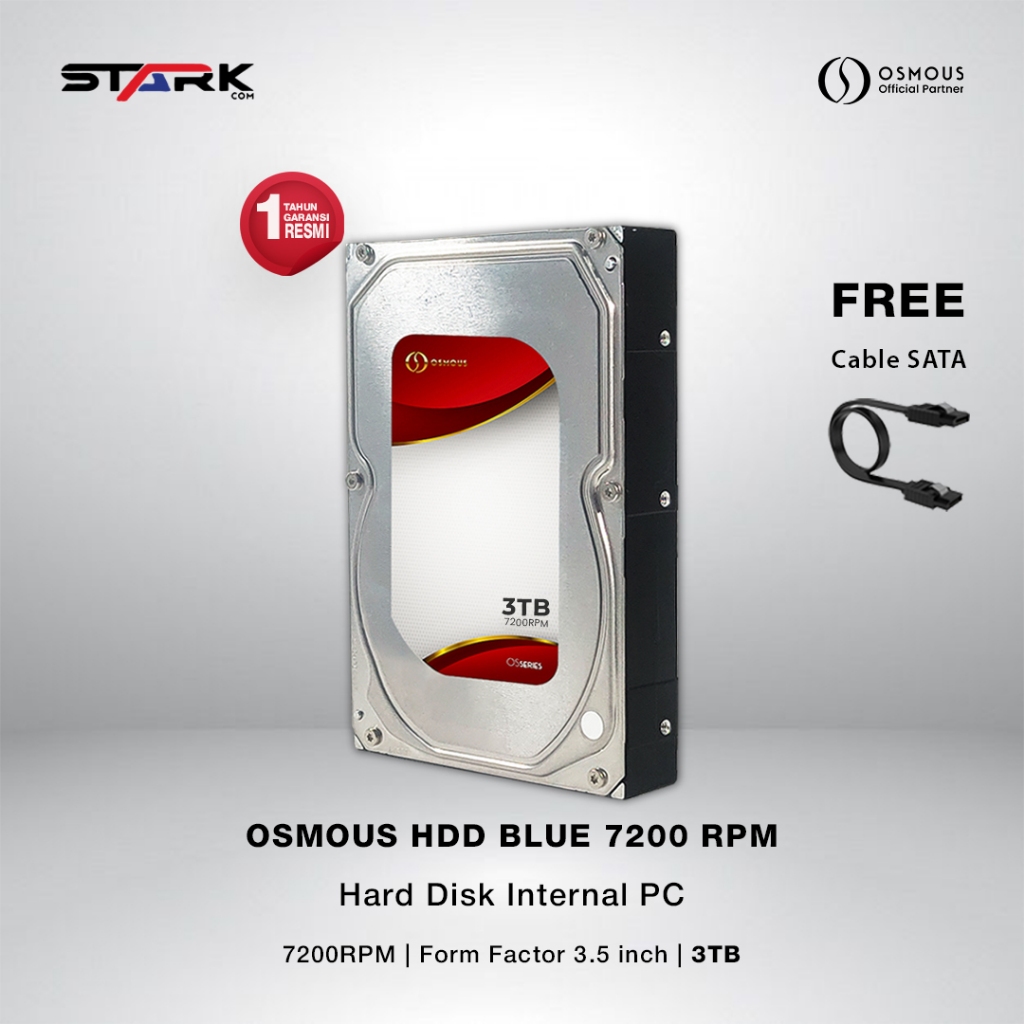 Jual Hardisk Hdd 3TB Osmous Red Internal Sata 3,5" 7200RPM | Shopee ...