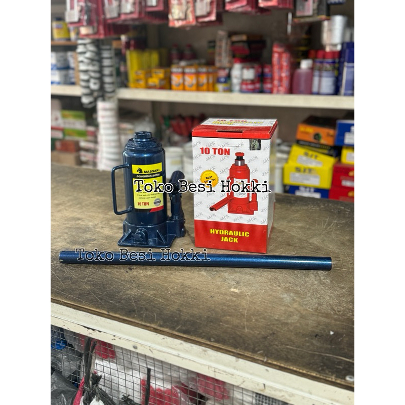 Jual Dongkrak botol Hidrolik 10 Ton / Hydraulic Bottle Jack 10 Ton Massaki | Shopee Indonesia