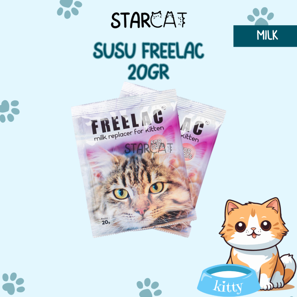 Jual SC Freelac 20gr Susu Anak Kucing Bebas Laktosa Bayi Kitten Milk 0 ...