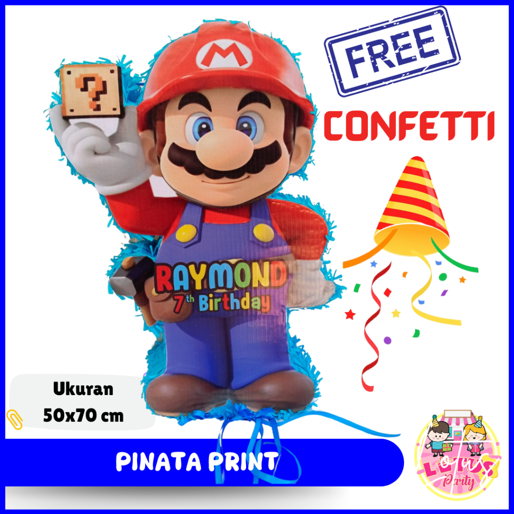 Jual Pinata ulang tahun print custom karakter/pinata tarik/pinata pukul ...