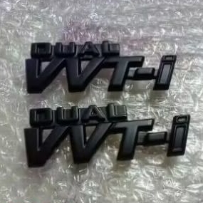 Jual EMBLEM TULISAN DUAL VVTI WARNA HITAM DOFF ORIGINAL | Shopee Indonesia