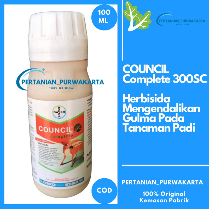 Jual COUNCIL COMPLETE 300SC isi 100 ML HERBISIDA PENGENDALI GULMA PADA ...