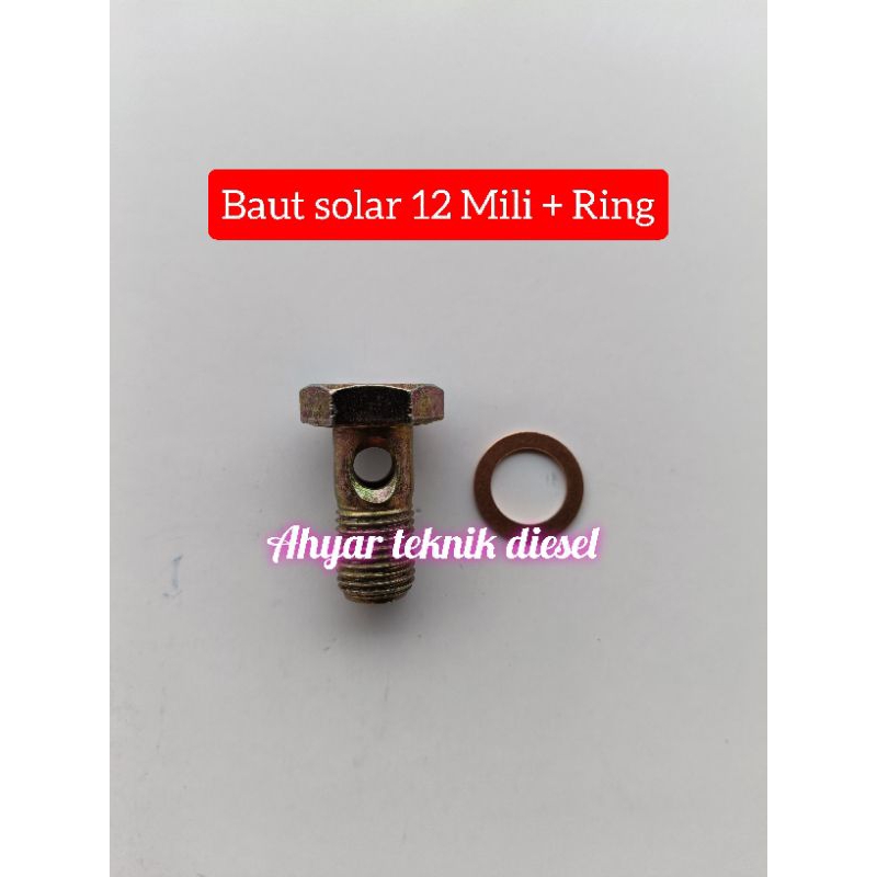 Jual Baut solar + ring ukuran 12 Mili / baut mesin diesel Dongfeng ...