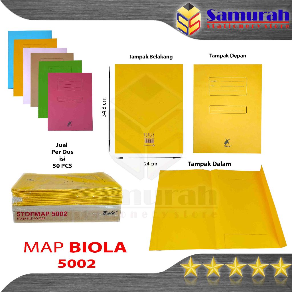 Jual Map BIOLA 5002 ( bahan Bufalo ) ukuran Folio / Stopmap Berkas ...