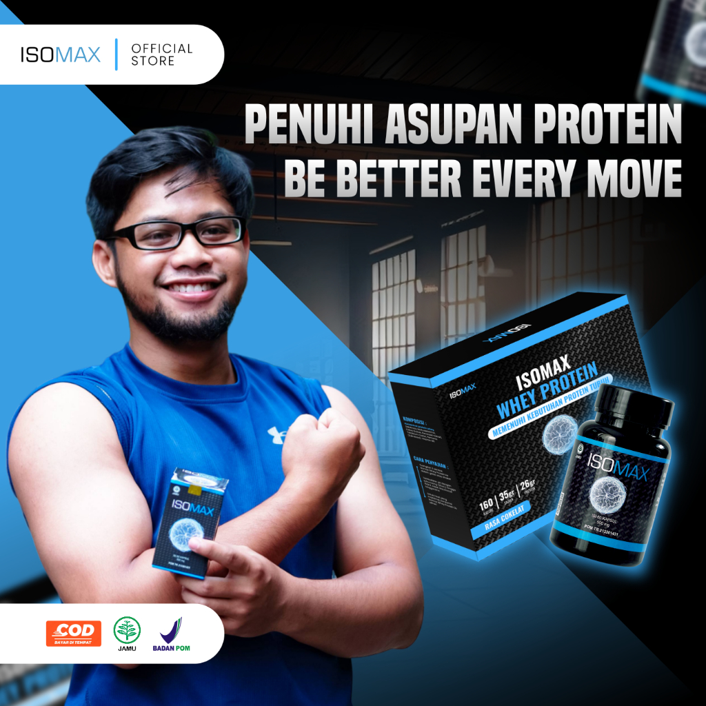 Jual Isomax Whey + Kapsul | Suplemen Penambah Massa Otot Pembentuk Otot ...