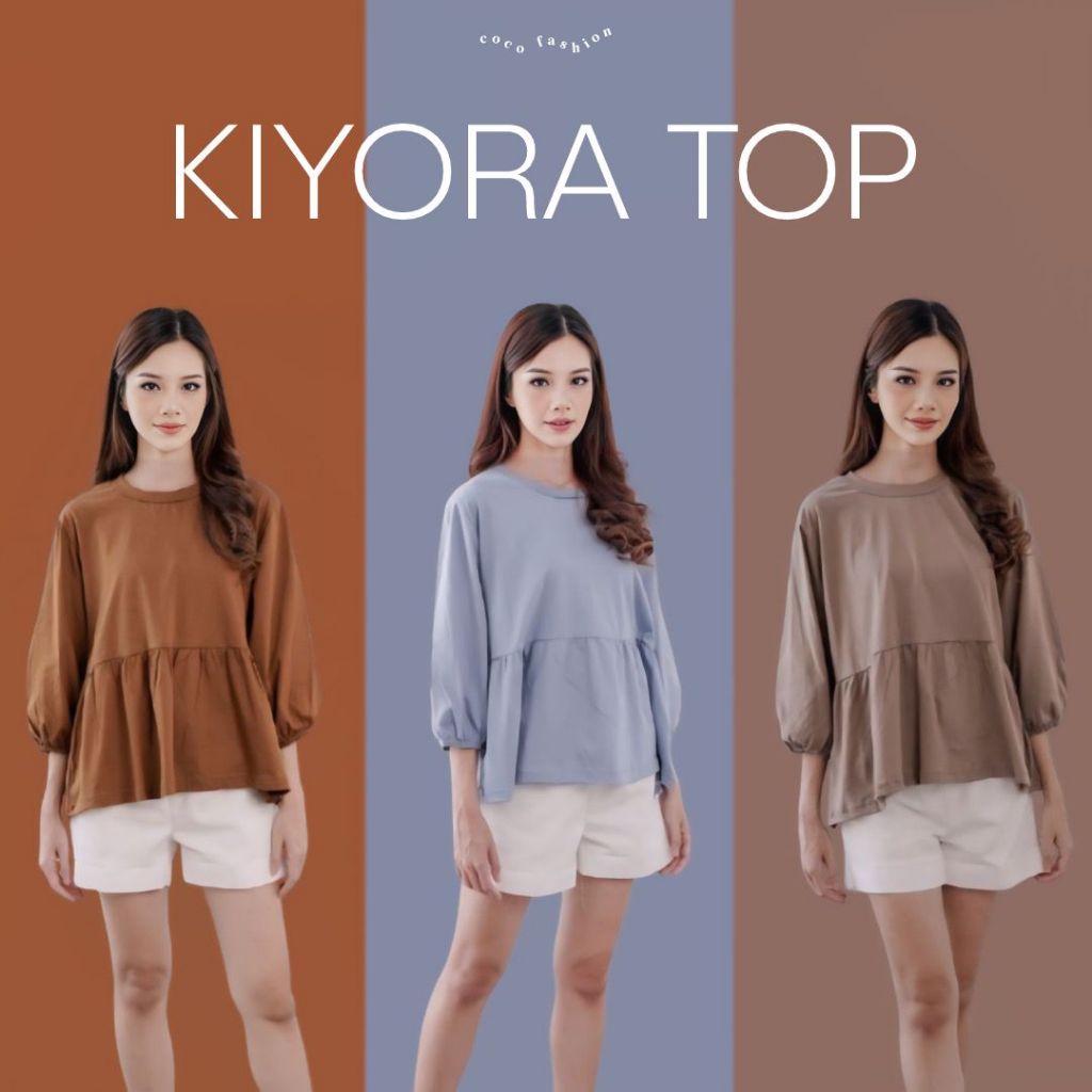 Jual Atasan Wanita Kaos Lengan Panjang Kiyora Hijab Oversize Flare ...