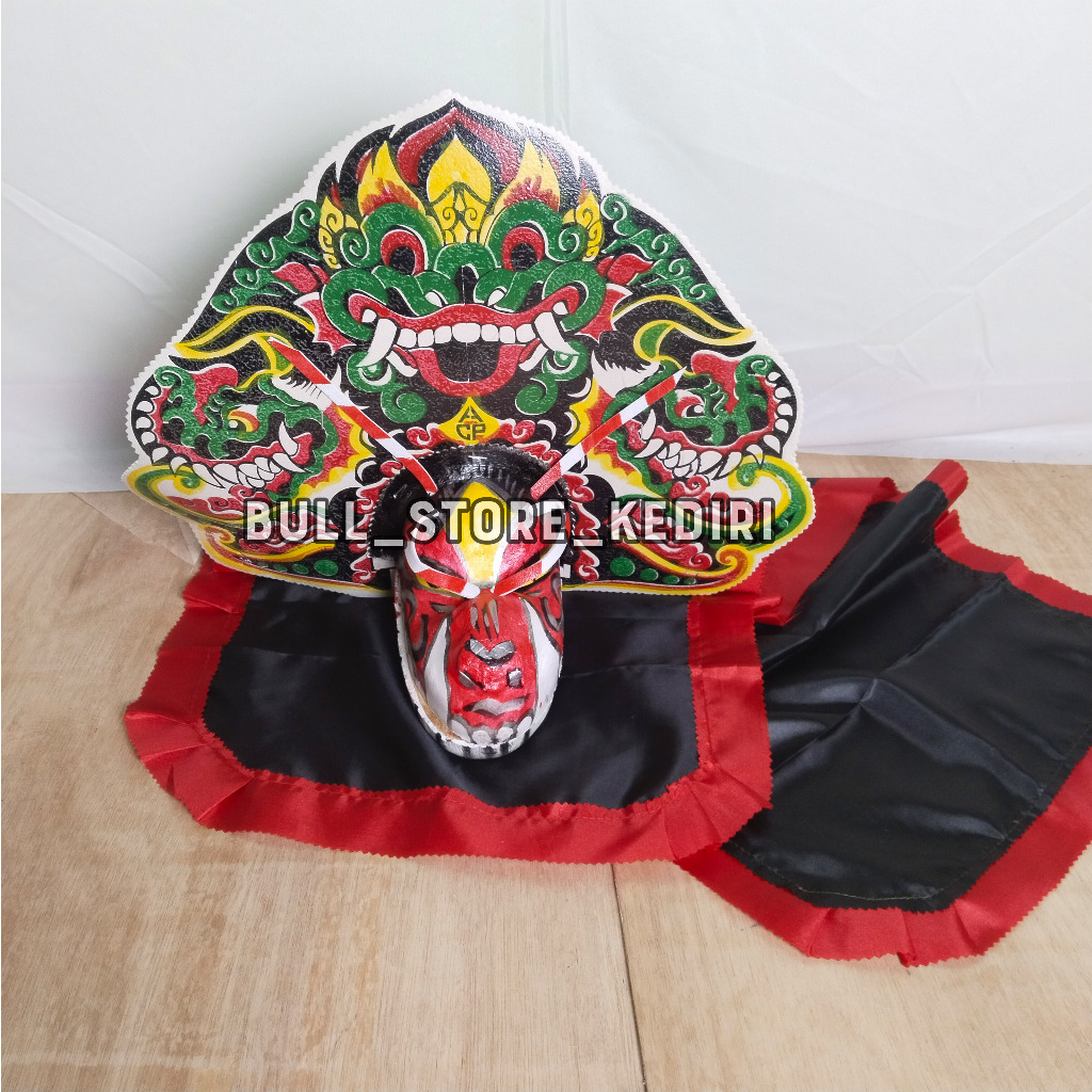 Jual Barongan Anak Spons Ukuran Tanggung Motif Bali Warna Merah Kuning ...