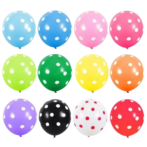 Jual Balon Motif Polkadot TEBAL 12" Isi 5 Balon Warna-warni ECER ...