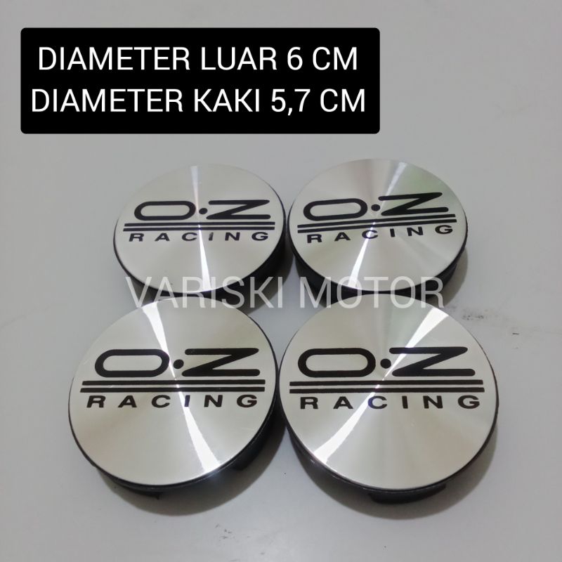 Jual dop roda tutup velg racing diameter 6 cm motif OZ | Shopee Indonesia