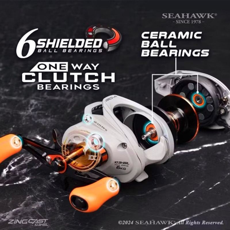 Jual REEL BC SEAHAWK ZING CAST 103HSL ( WITH CLICKER ) | Shopee Indonesia