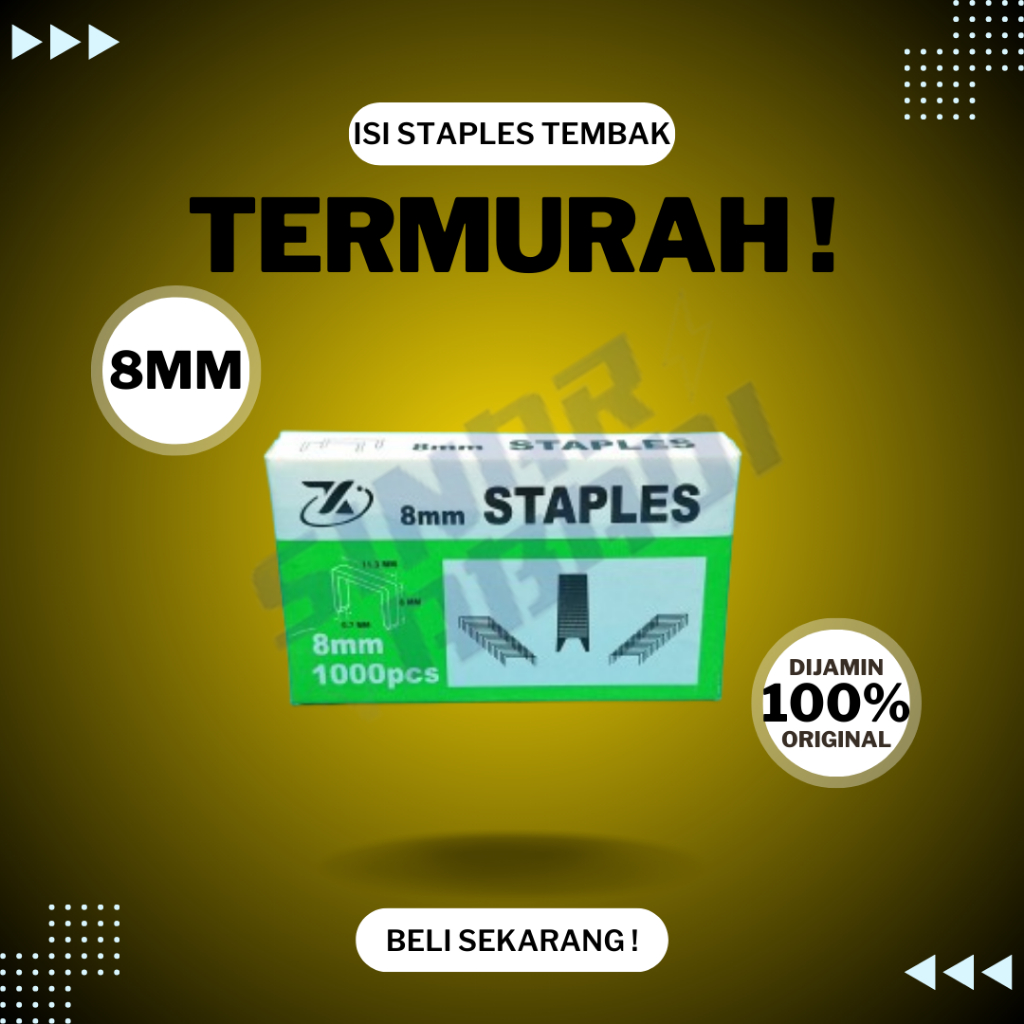 Jual Isi Staples Tembak / Staples Gun 8MM | Shopee Indonesia