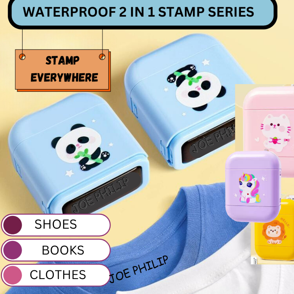 Jual WATERPROOF KIDS STAMP/OFFICE STAMP/DOCTOR STAMP/NAME STAMP/SCHOOL ...