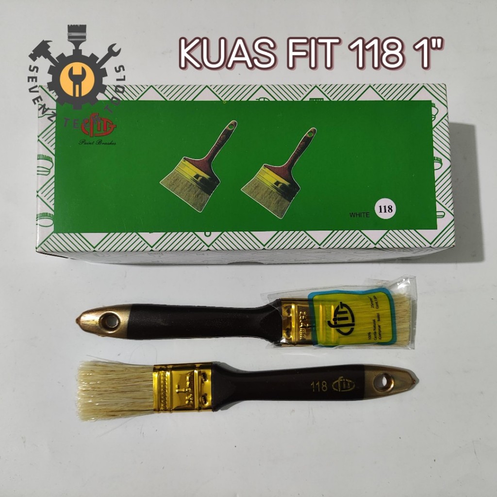 Jual KUAS CAT FIT 118 BULU PUTIH 1" / KUAS CAT TEMBOK/BESI 1"INCH SUPER ...