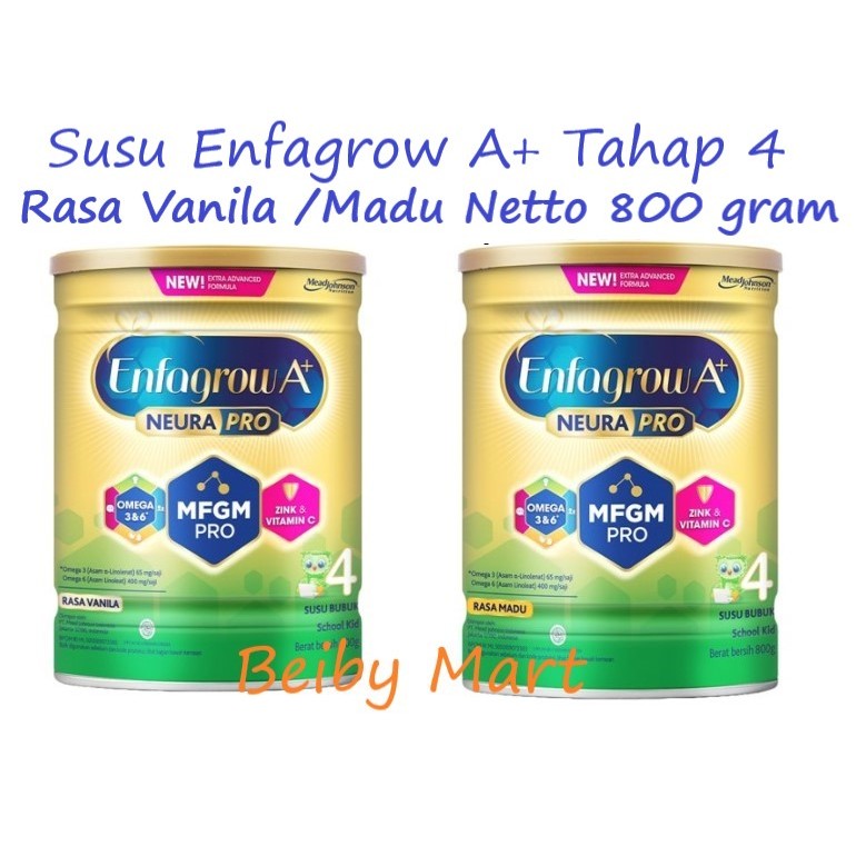 Jual Susu ENFAGROW A+ Tahap 4 NEURA PRO MFGM Netto 800 Gram | Shopee ...