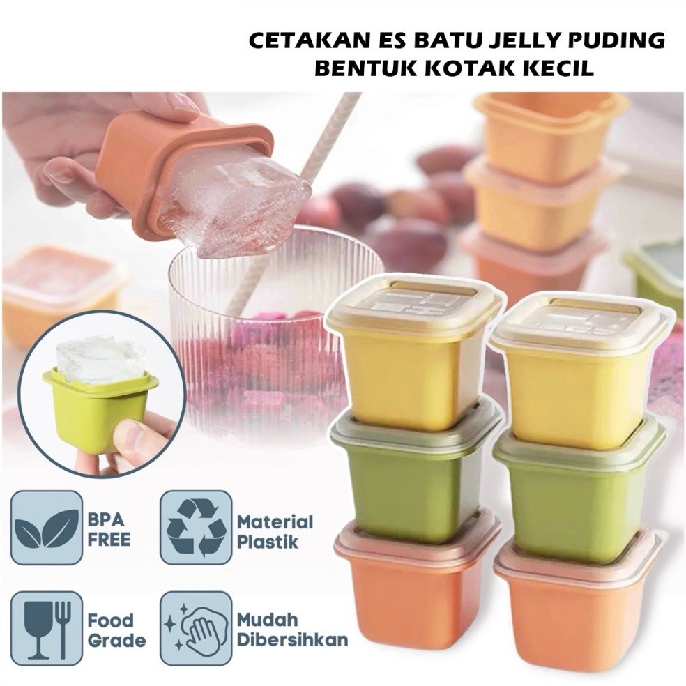 Jual CETAKAN ES BATU BENTUK KOTAK KECIL DENGAN TUTUP / ALAT PENCETAK ...