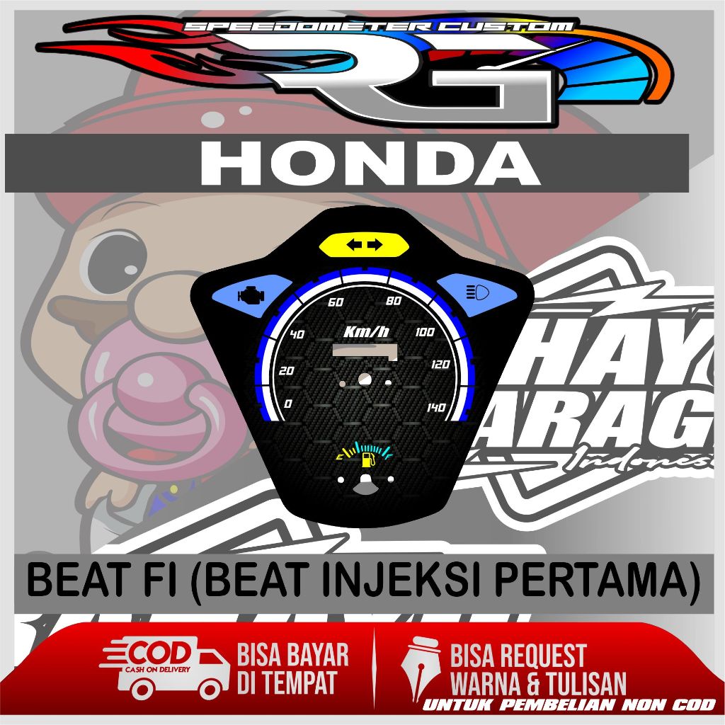 Jual PAPAN SPEEDOMETER CUSTOM BEAT FI DAN BEAT POP | Shopee Indonesia