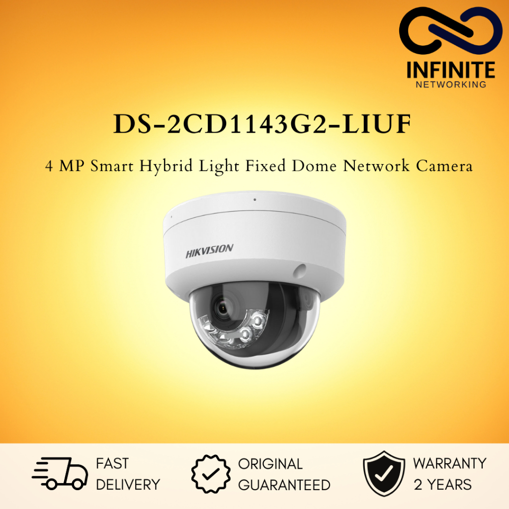 Jual HIKVISION DS-2CD1143G2-LIU(F) 4 MP Smart Hybrid Light Fixed Dome Network Camera | Shopee ...