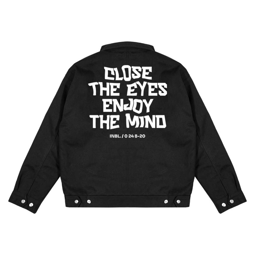 Jual INBL Boxy Work Jacket - Mind Matter Jaket Hitam | Shopee Indonesia