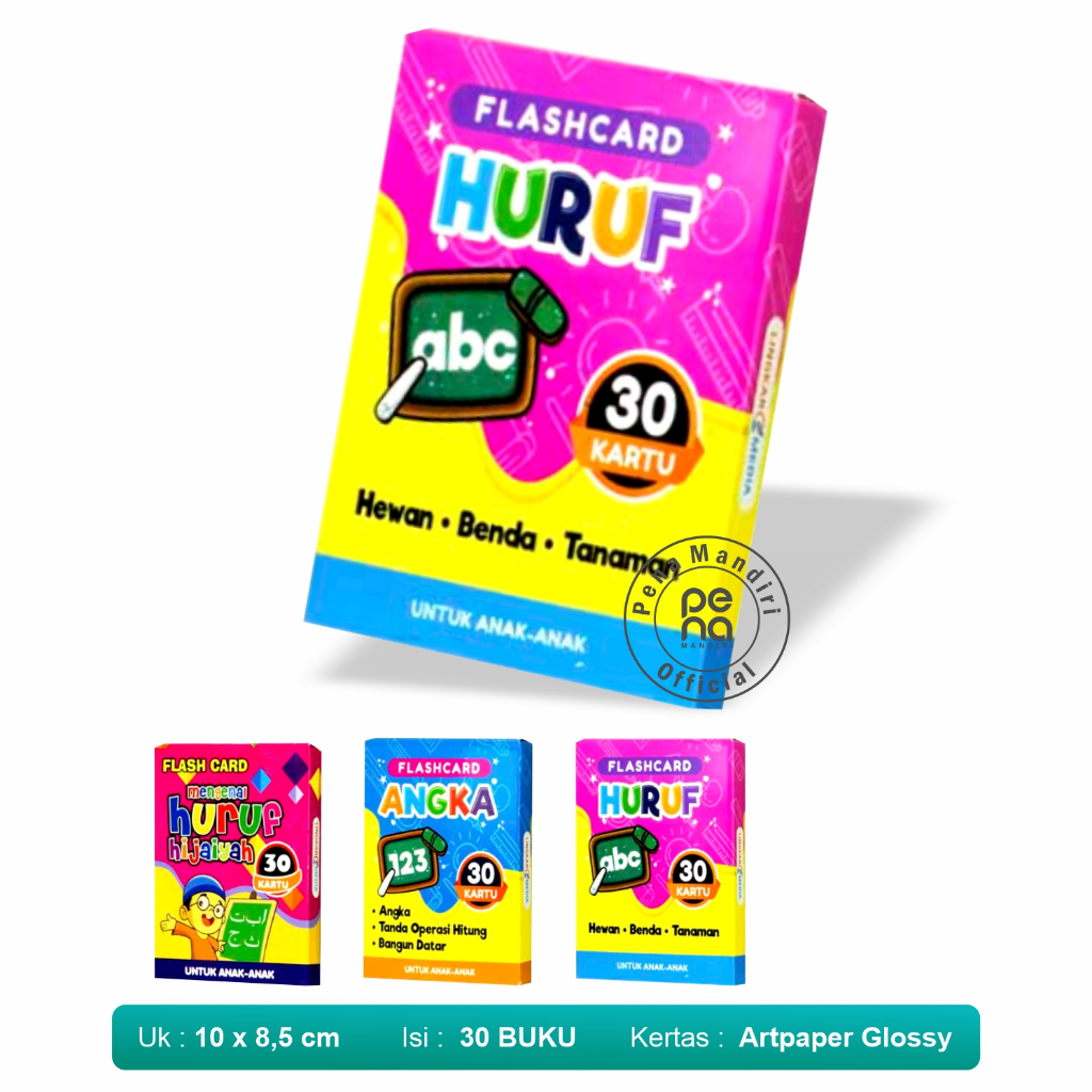 Jual FLASH CARD HURUF ABJAD KARTU PINTAR MENGENAL HURUF ABJAD | Shopee ...