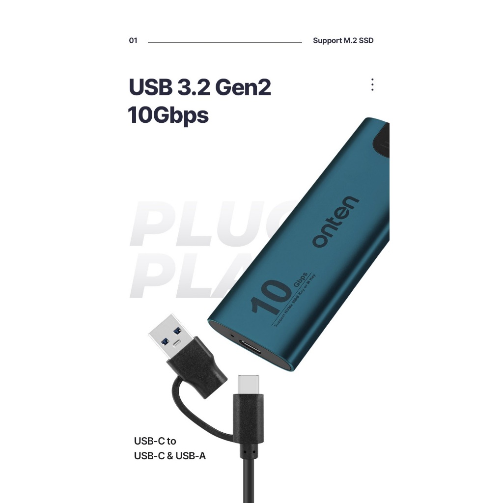 Jual ONTEN OTN-UCA322 - SSD Closure Support M.2 SSD Hard Drive ...