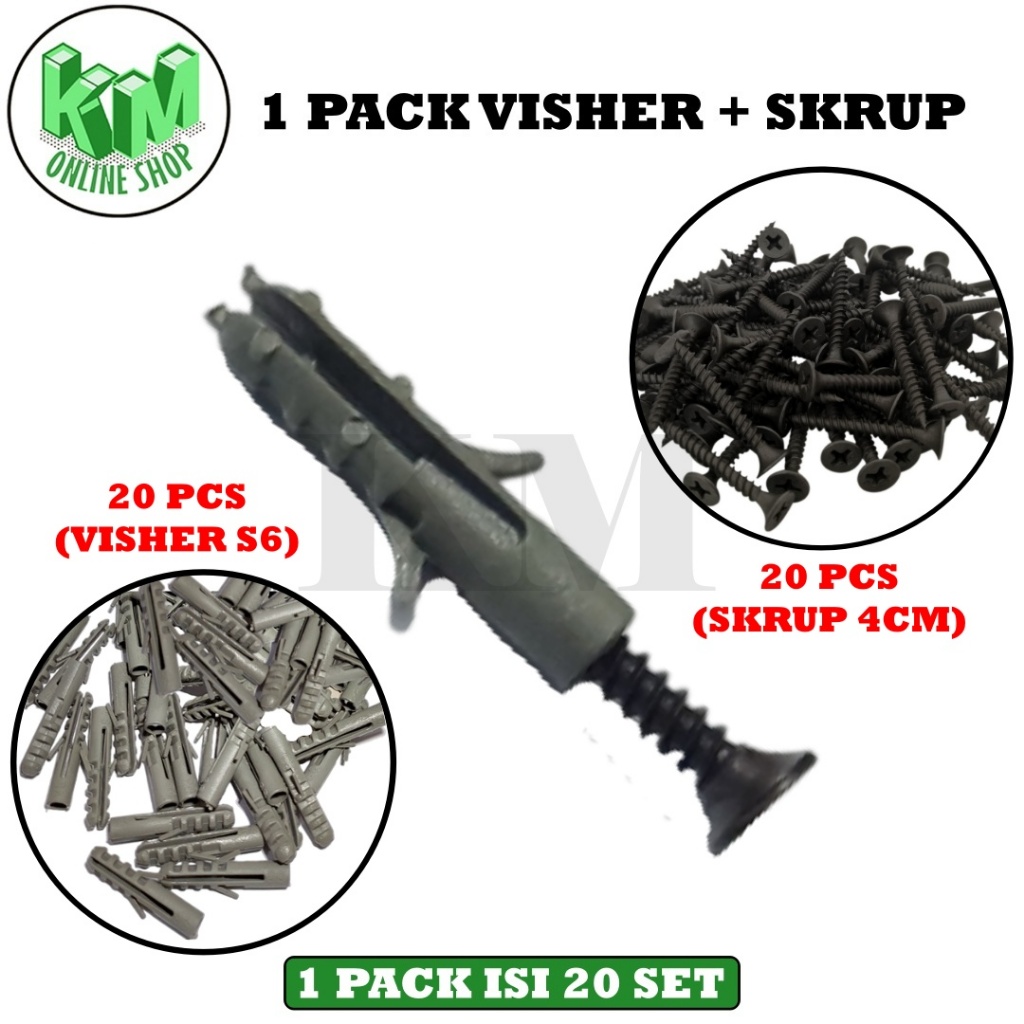 Jual Sekrup Set Skrup dan Spiser Set Gypsum Drywall Screw Spiser Set ...