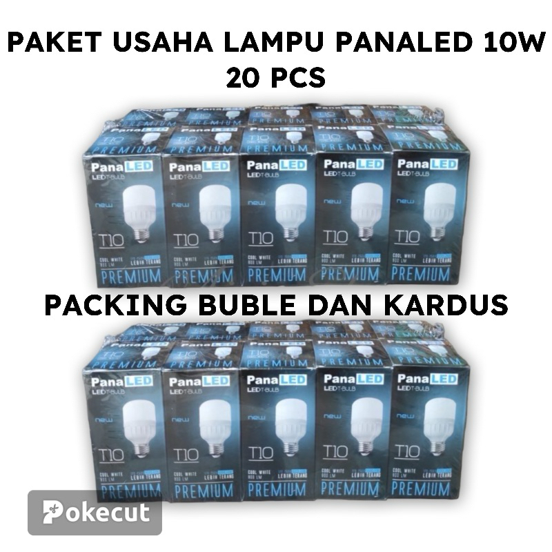 Jual Promo Paket 20 Pcs Lampu Panaled Premium 10W Cahaya Putih | Shopee Indonesia