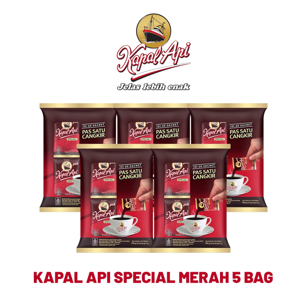Jual KAPAL API Special 5 Bag (20 x 6 gr) | Shopee Indonesia