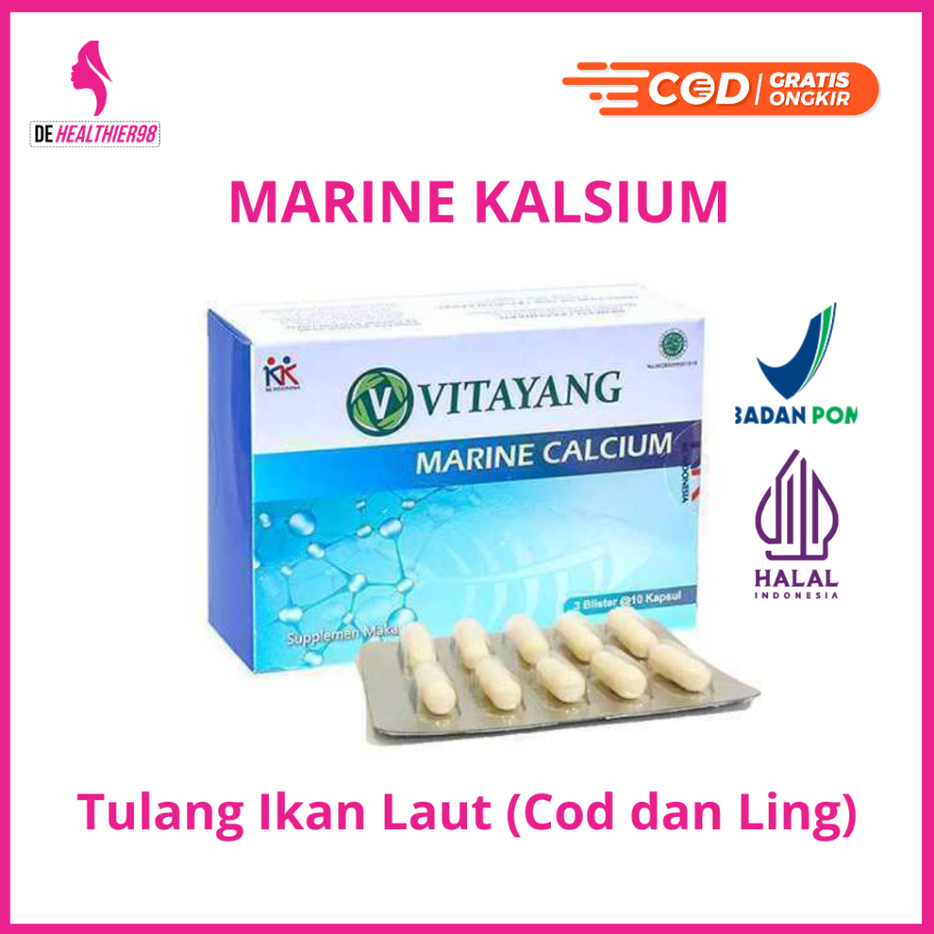 Jual Marine Kalsium 30 kapsul | Vitayang Marine Calcium | Shopee Indonesia