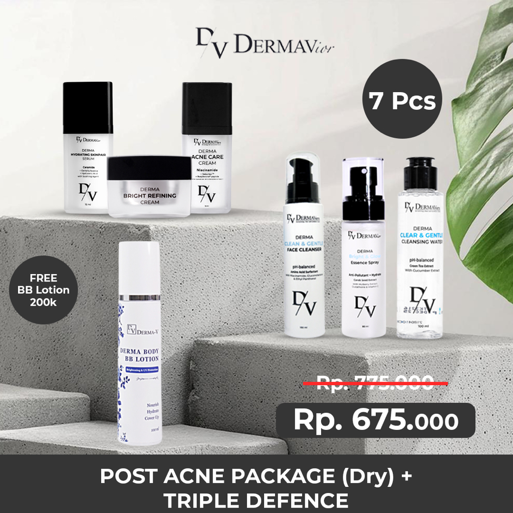 Jual Derma Post Acne / Acne Prone Package (Dry) | Shopee Indonesia