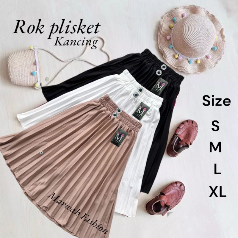 Jual ROK PLISKET KANCING ANAK PEREMPUAN 4-14 TAHUN / ROK HAYGET PLISKET ...