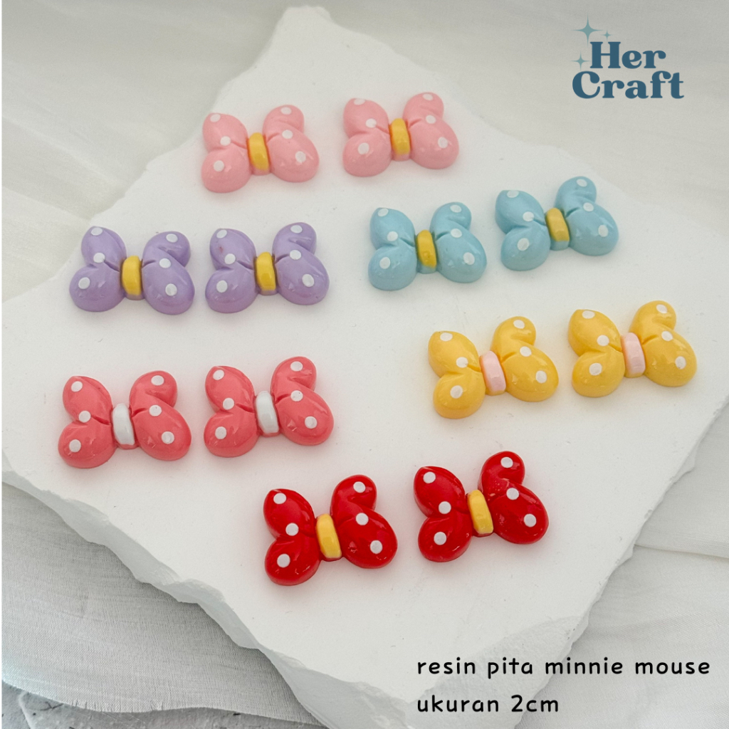 Jual Hercraft - resin pita Minnie Mouse - isi 12 pc | Shopee Indonesia