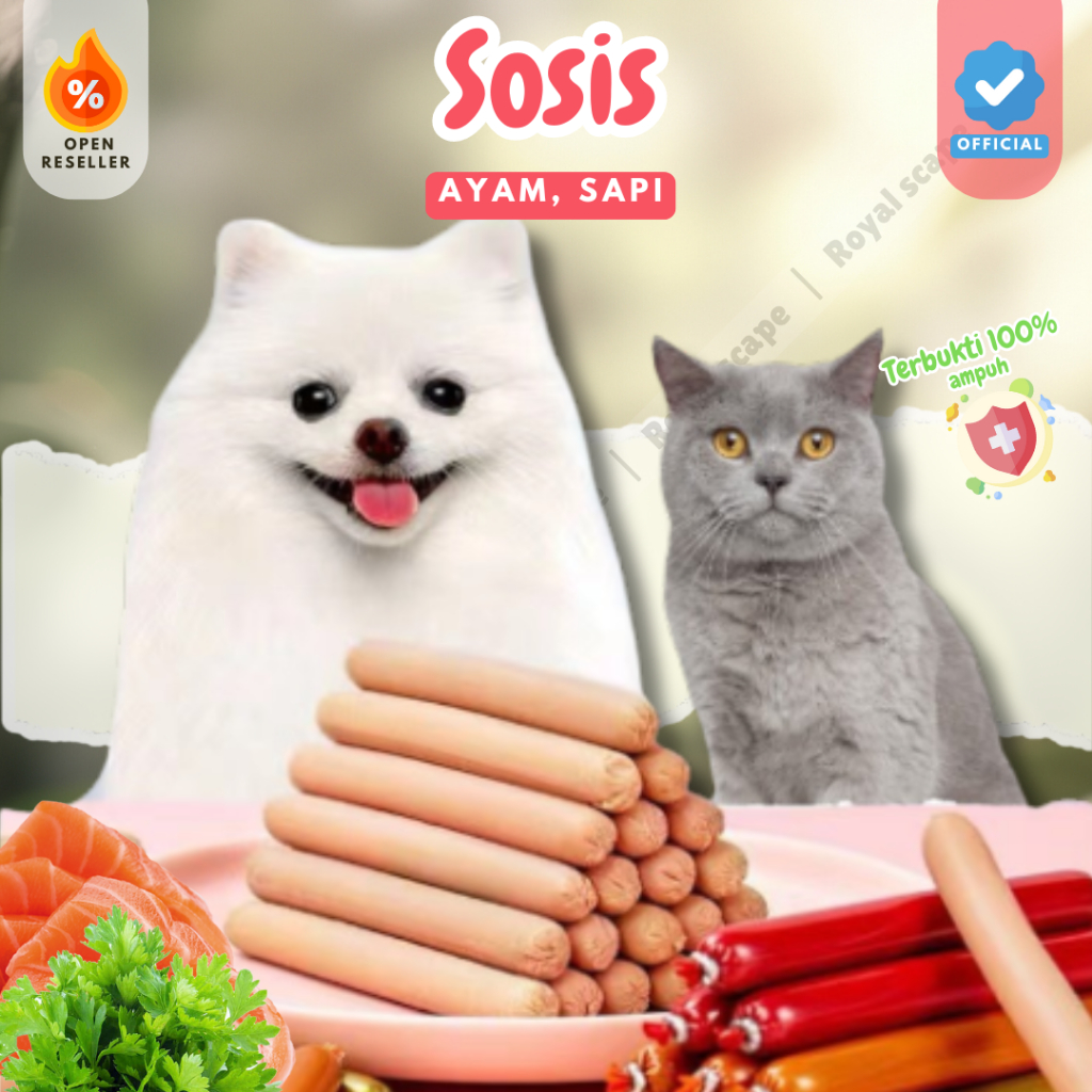 Jual Sosis Snack Kucing Cat Dog Treats Kitten Puppy Sehat Bergizi Enak ...